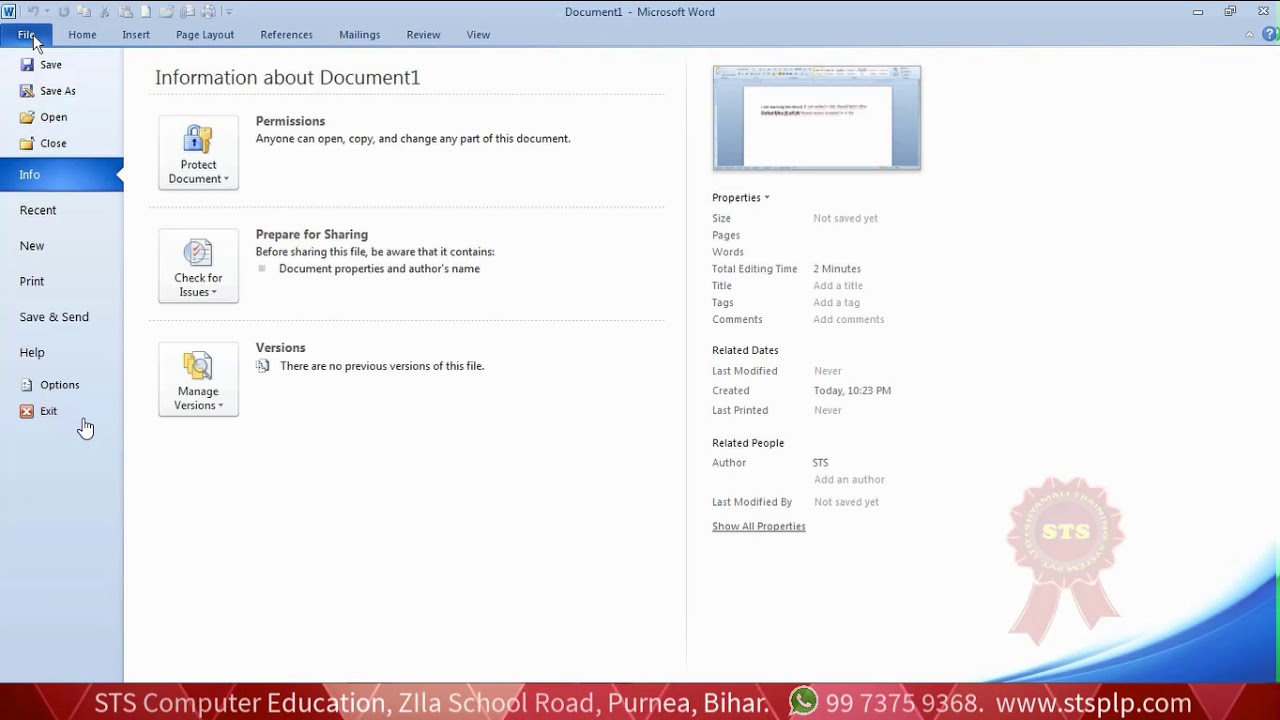 STS Office Series Ms word part 6 - YouTube