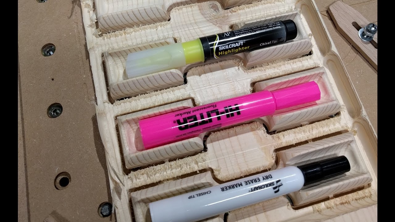 Pen Holder Batch CNC Mill with Inventor - YouTube