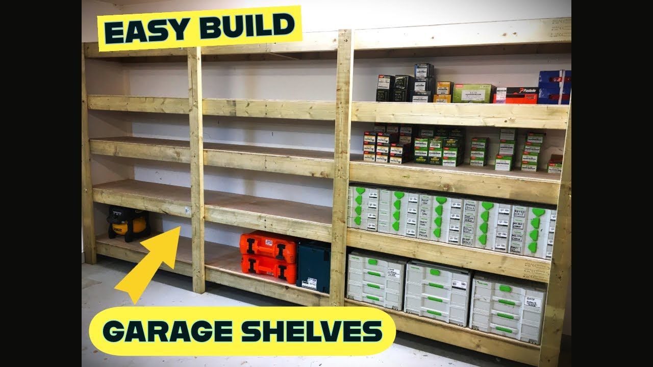 How To Build Garage Shelving UK | Workshop shelves - YouTube