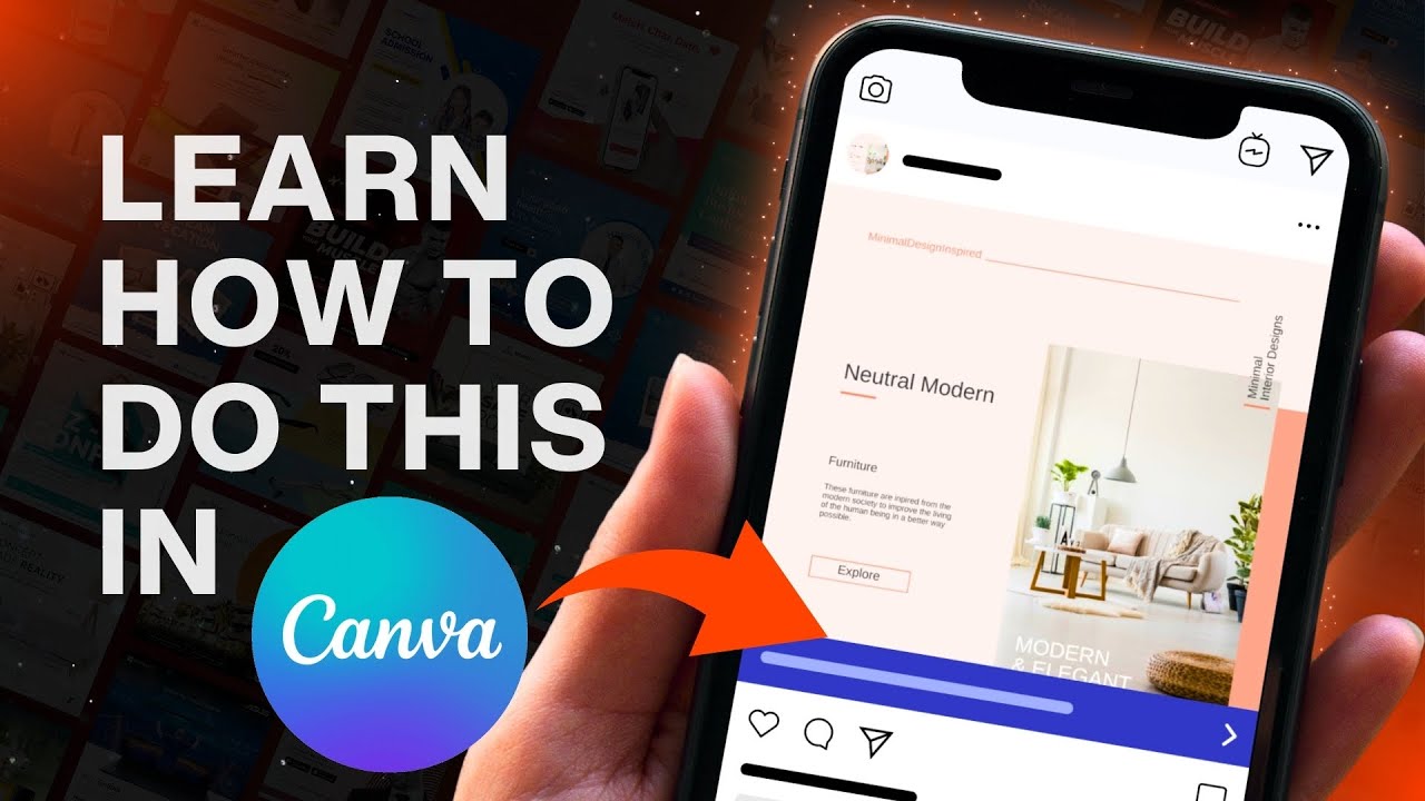 Tutorial 7: How to design a social media post on Canva for a furniture ...