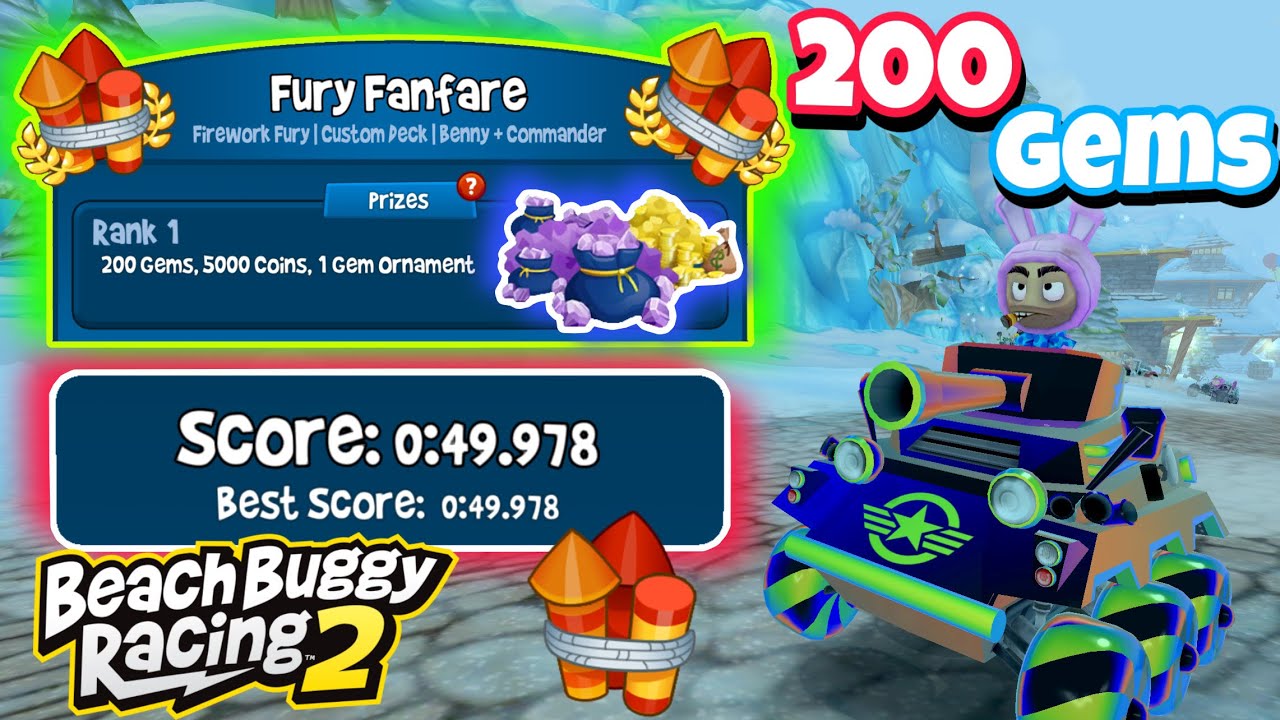 Fury Fanfare 🛌| 200 Gems 💎Prize | Commander 📟+ Benny 🐰| Beach Buggy ...