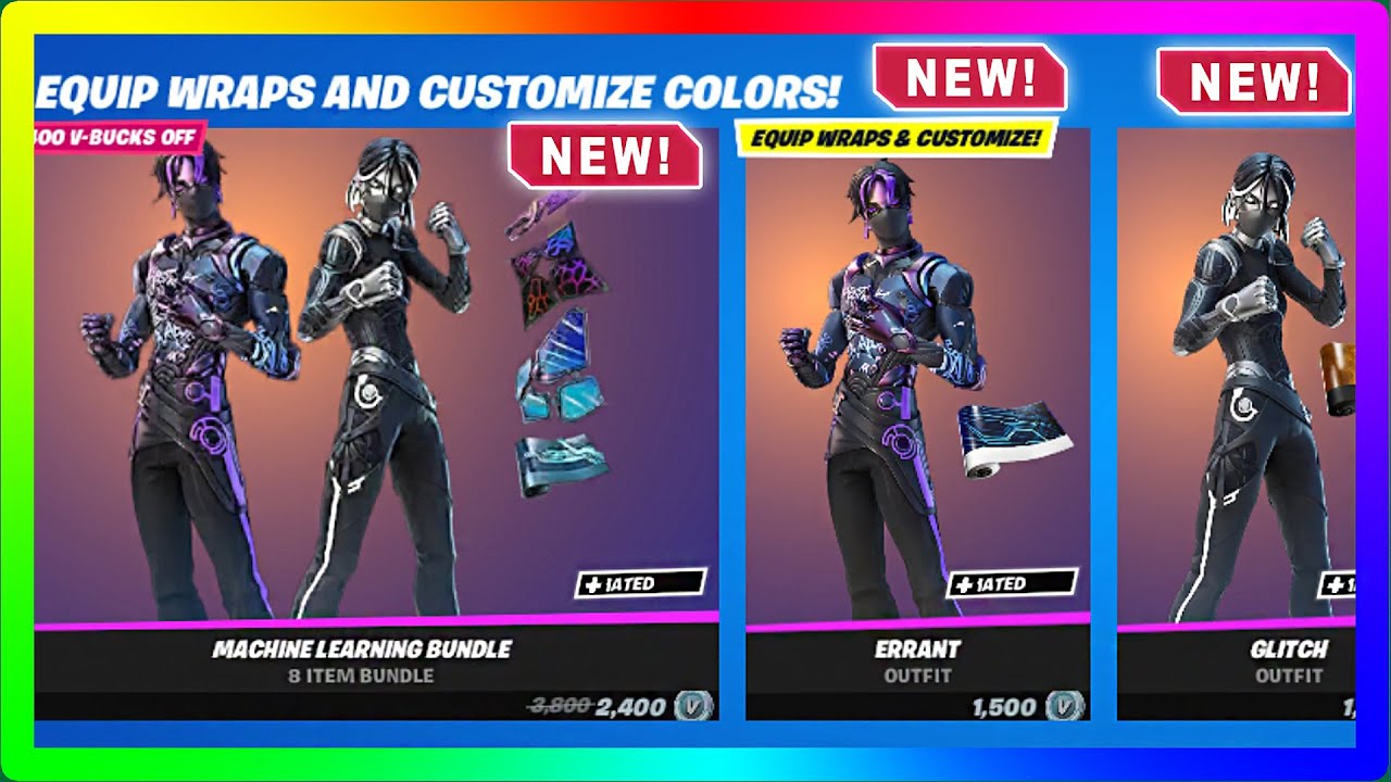 *NEW* Machine Learning Bundle #Errant & #Glitch Skins! (Fortnite Shop ...