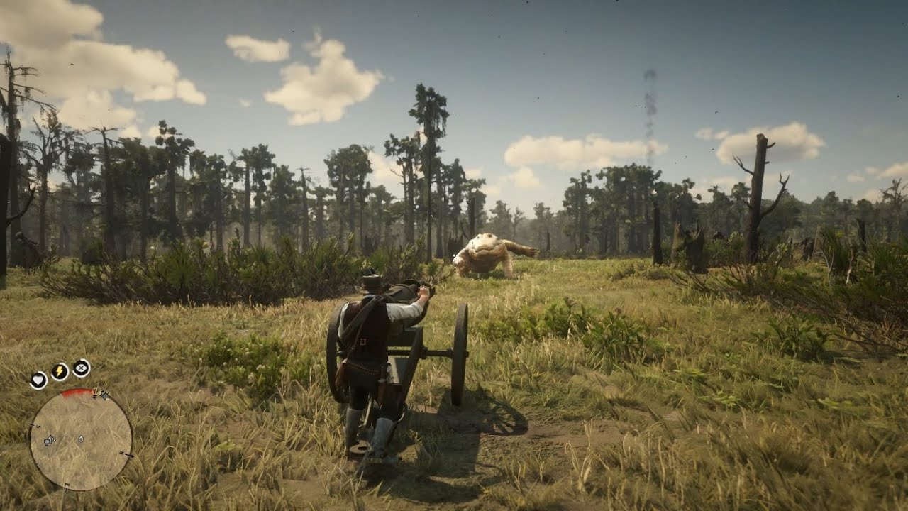 Brutal murder of the legendary GIANT bull gator - RDR2 - YouTube