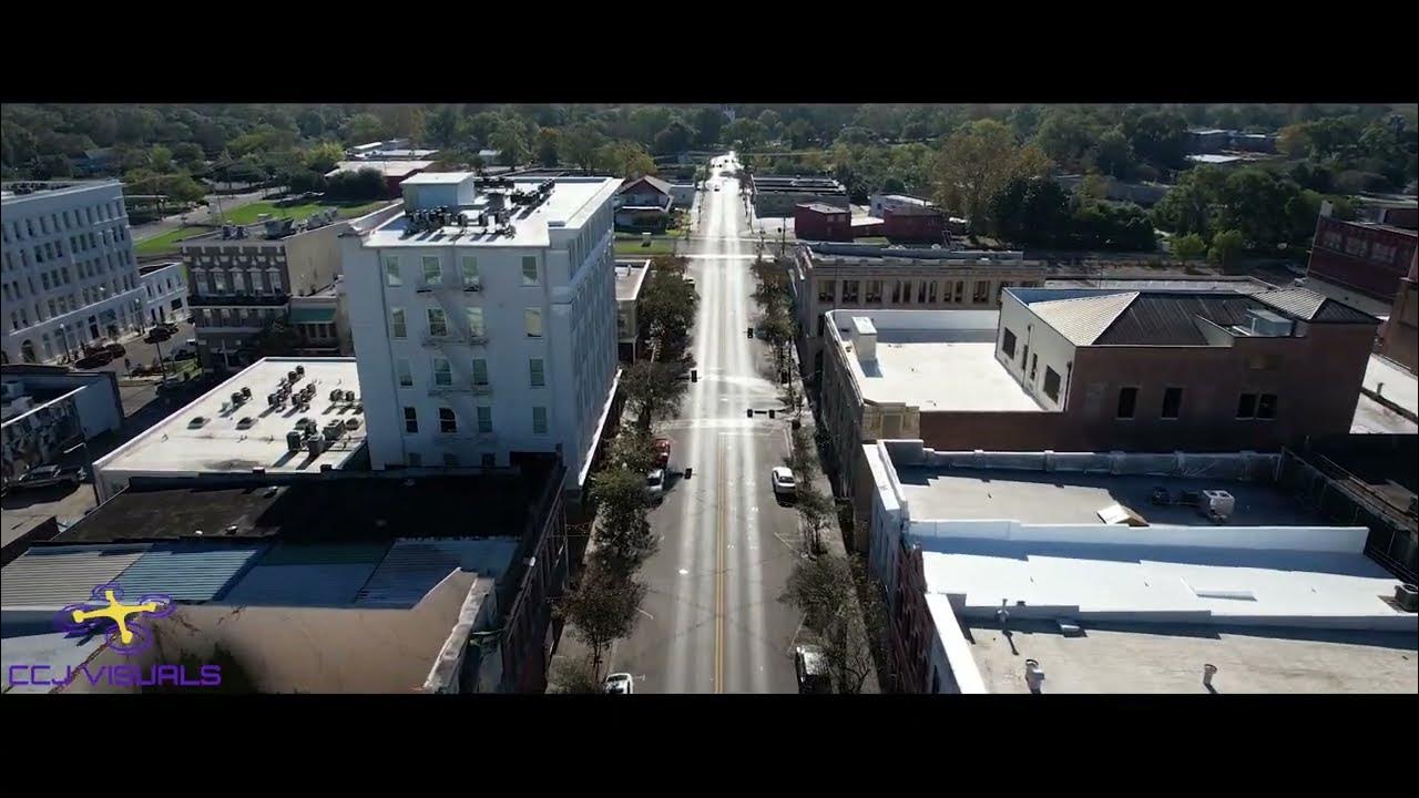 DRONE | Aerial View of Downtown Hattiesburg, MS - YouTube