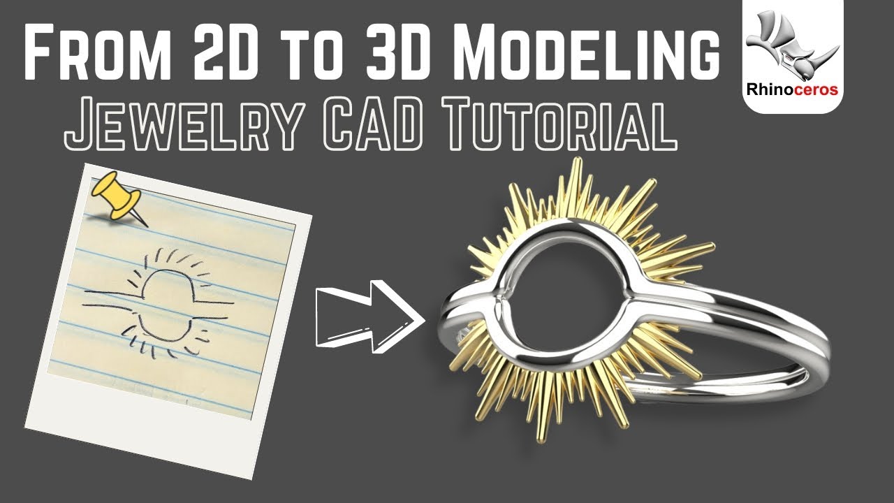 From 2D to 3D: Jewelry CAD Design Tutorial 3D Modeling with Rhino 3D ...