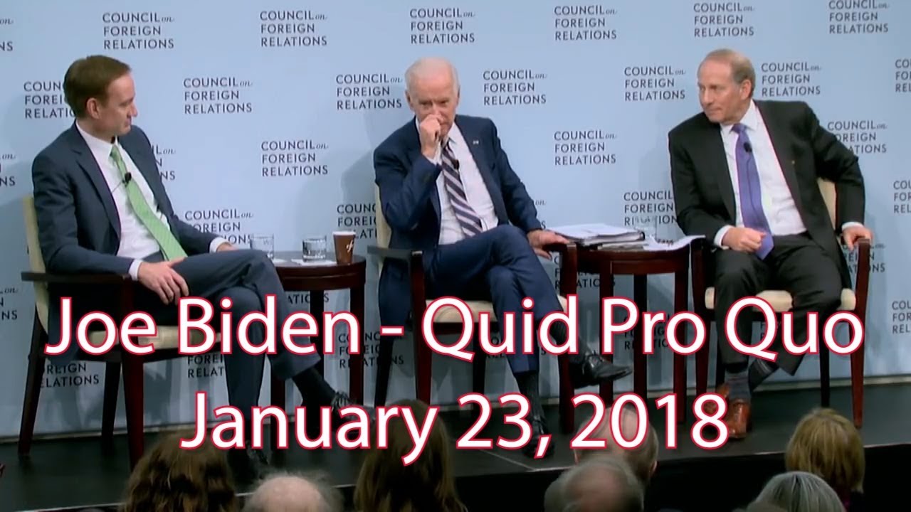 Joe Biden demonstrates a true Quid Pro Quo - YouTube