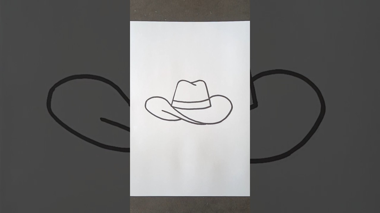 Cowboy Hat Illustration Simple