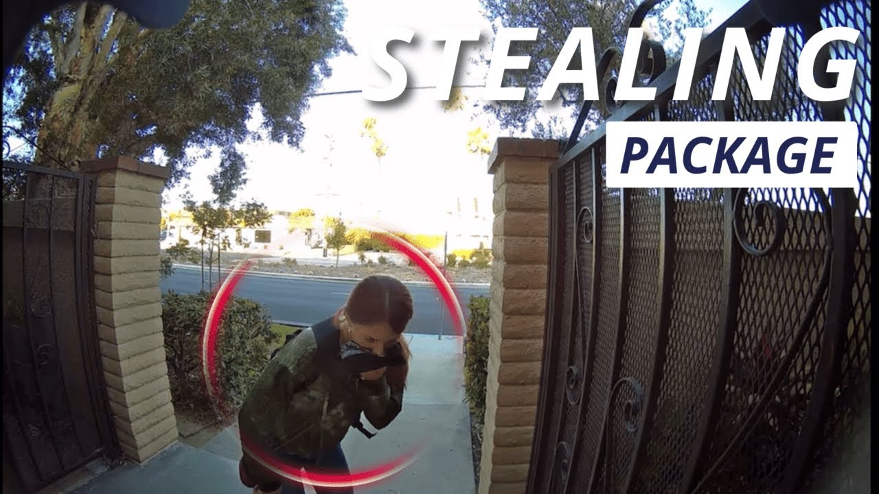 Girl Stealing Package Caught on Camera Disturbing Theft Footage - YouTube