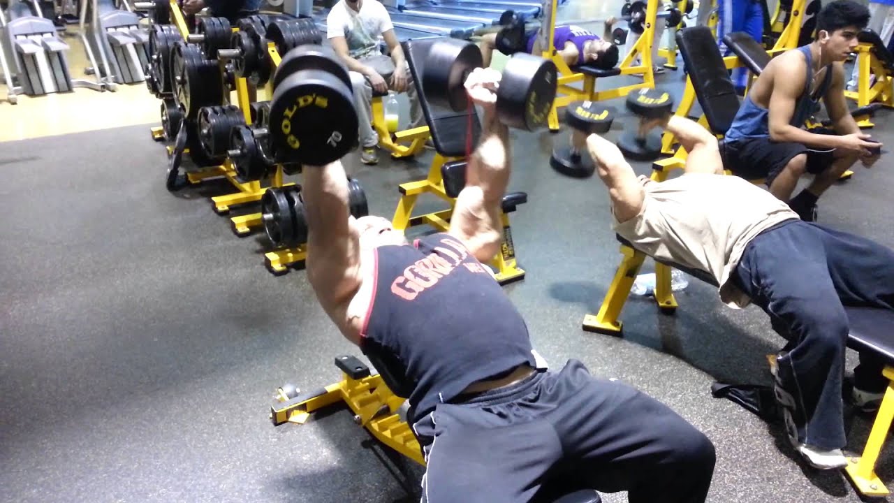 Banded incline dumbbell press - YouTube