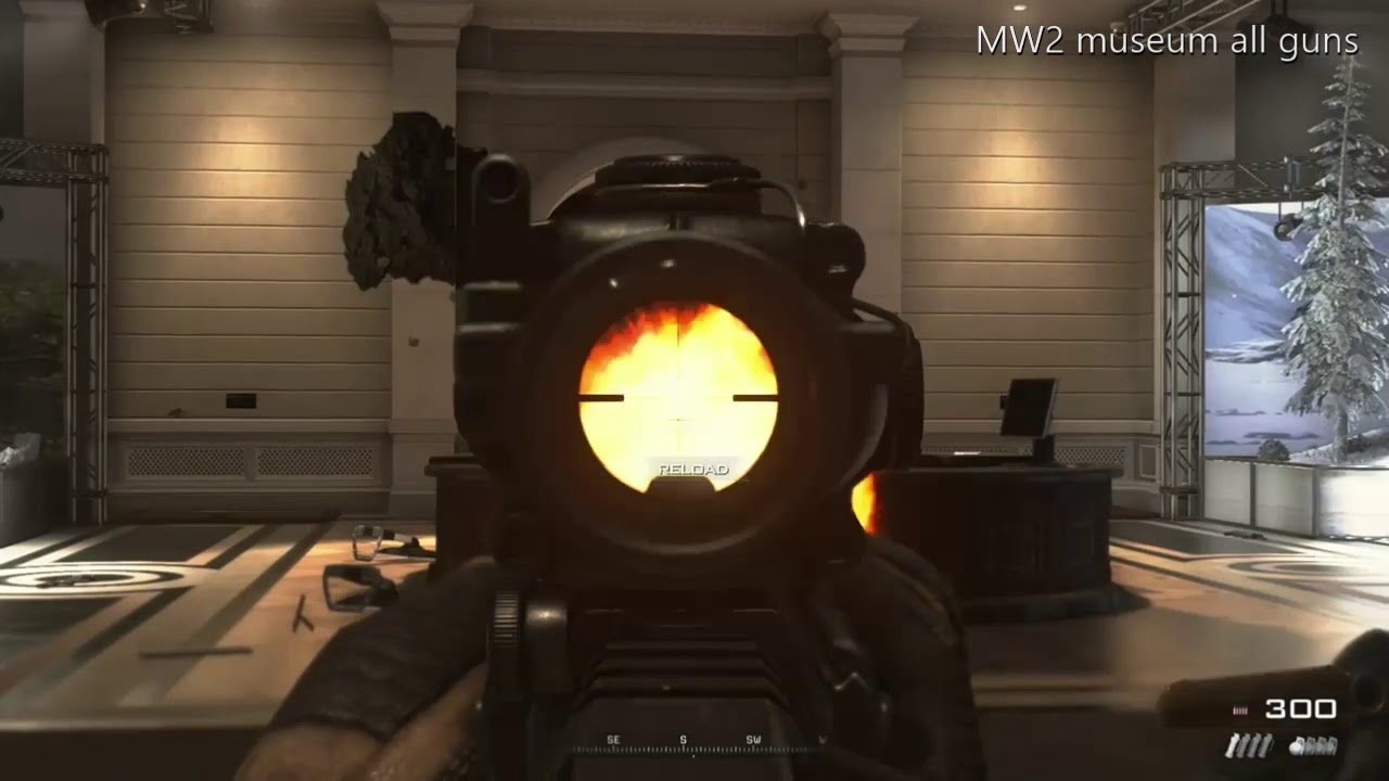 MW2 Remastered Museum level all shelf guns part one - YouTube