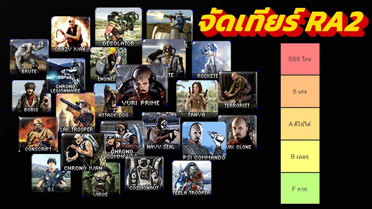 Red Alert 2 - จัดTier List (Infantry Units ) ทหารราบทั้งหมดตาม ...