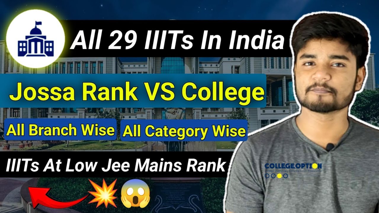 JEE Main Rank vs IIIT 2024 | All 29 IIITs Category Wise Cutoff Josaa ...