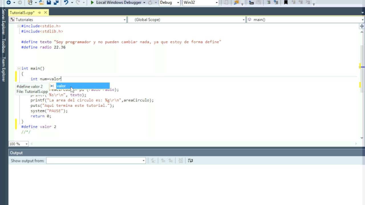 Tutorial 5 Uso De Const Y Define De C C En Consola Youtube
