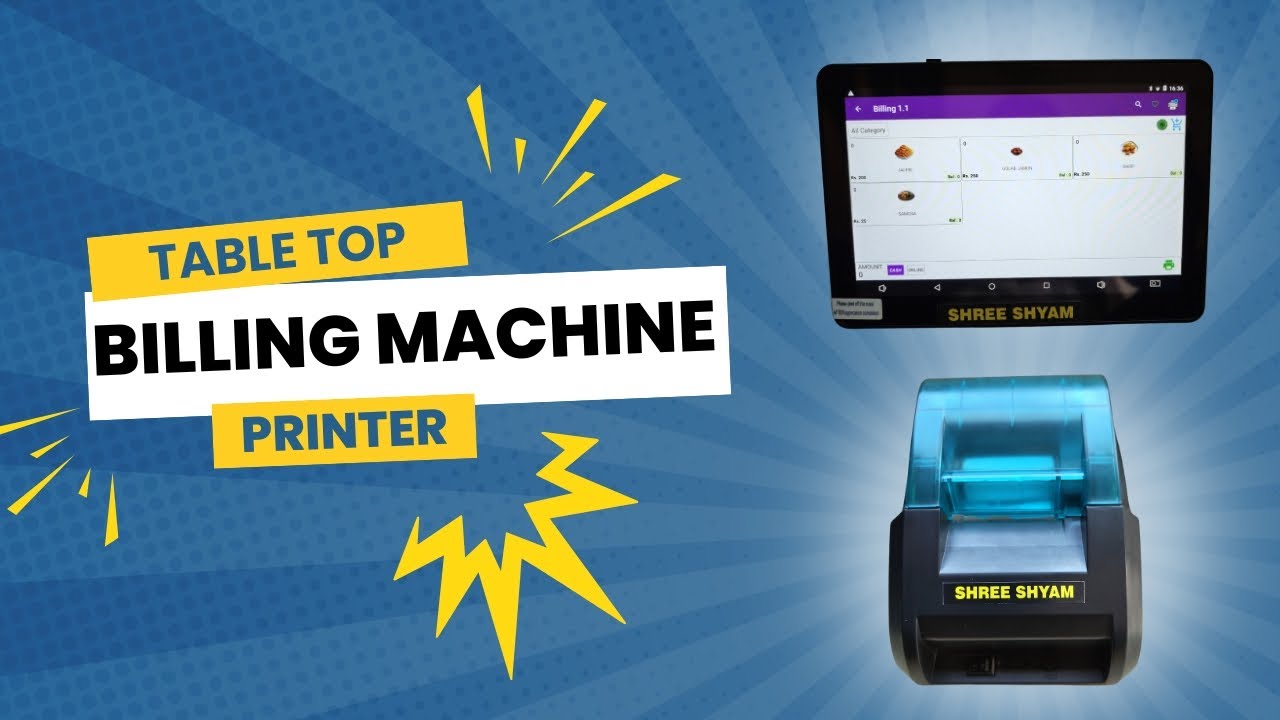 Table Top Billing Machine with Printer by Shree Shyam Handheld # ...