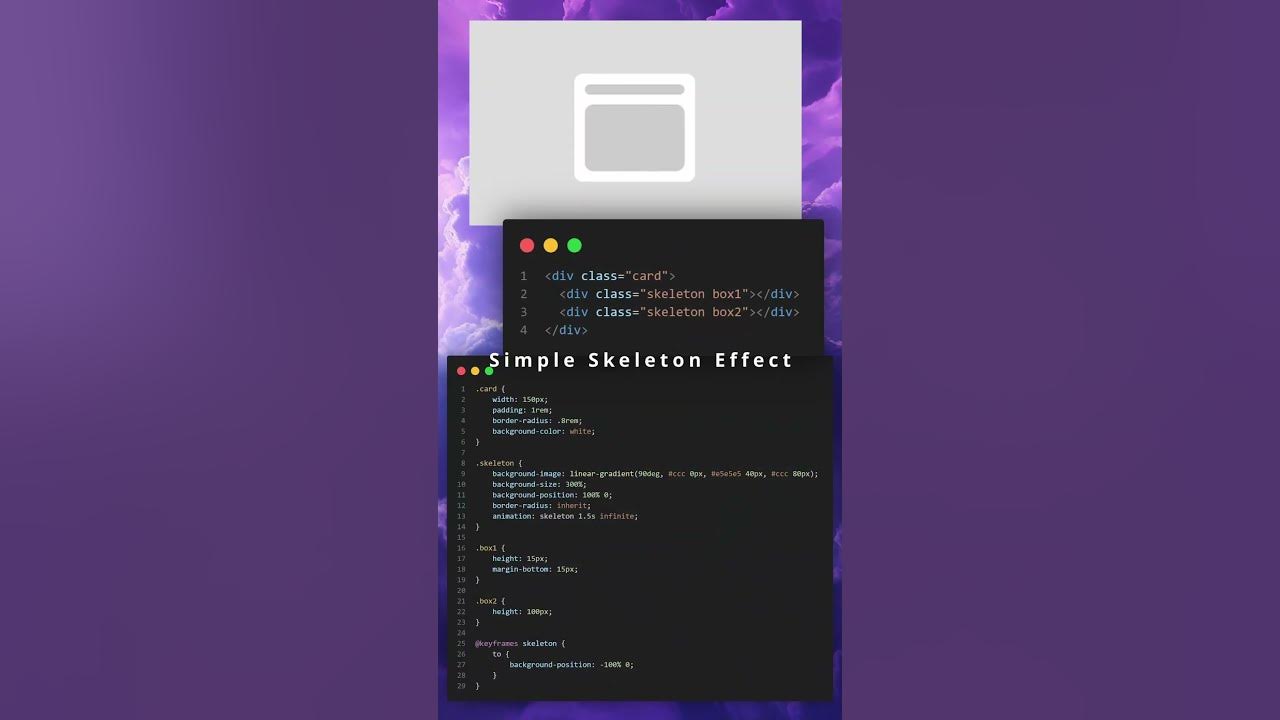 Skeleton Loader In Html And Css Coding Programming Frontendcourse Uidesignlearning Youtube