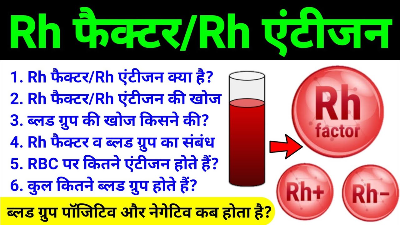 Rh factor in hindi | rh factor in blood group | rh factor in blood ...