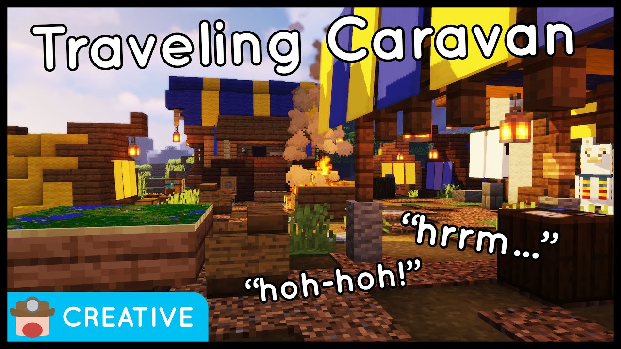 MINECRAFT Timelapse -- Wandering Trader Caravan Camp - YouTube