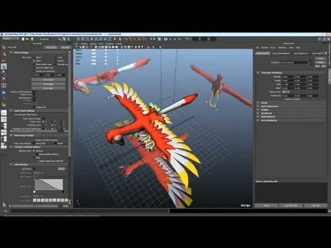 Crimson Loftwing 3d Model - Part 5/8 - Feathers - YouTube