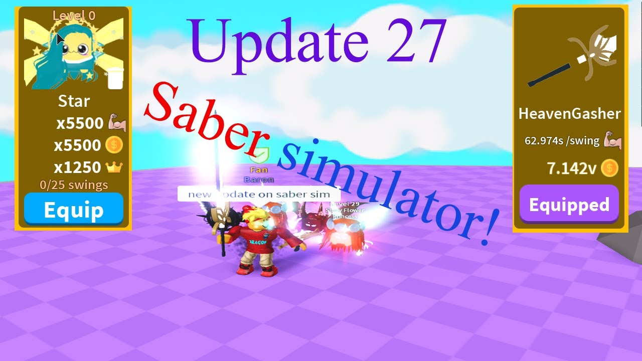 *Update 27* Saber simulator (💪X5 STRENGTH WEEK)(2 New islands)(Sabers ...