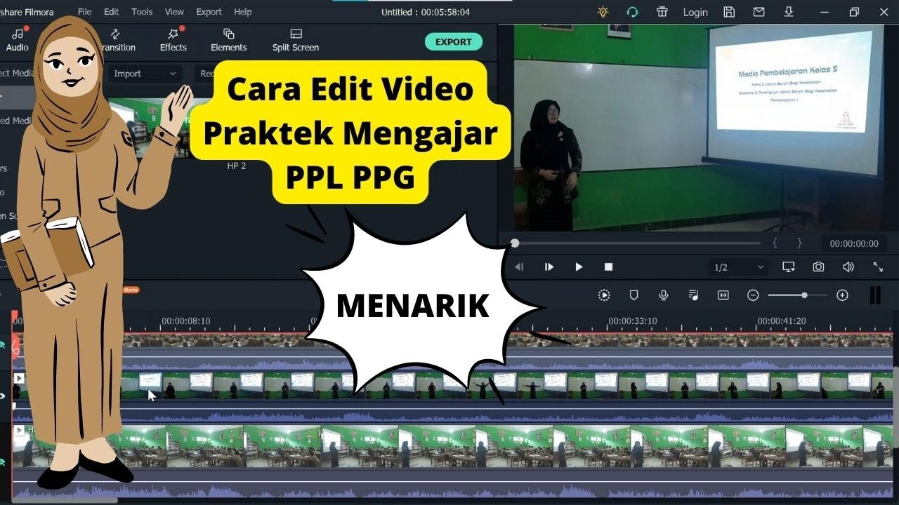 Cara Edit Video Praktek Mengajar PPL PPG - YouTube