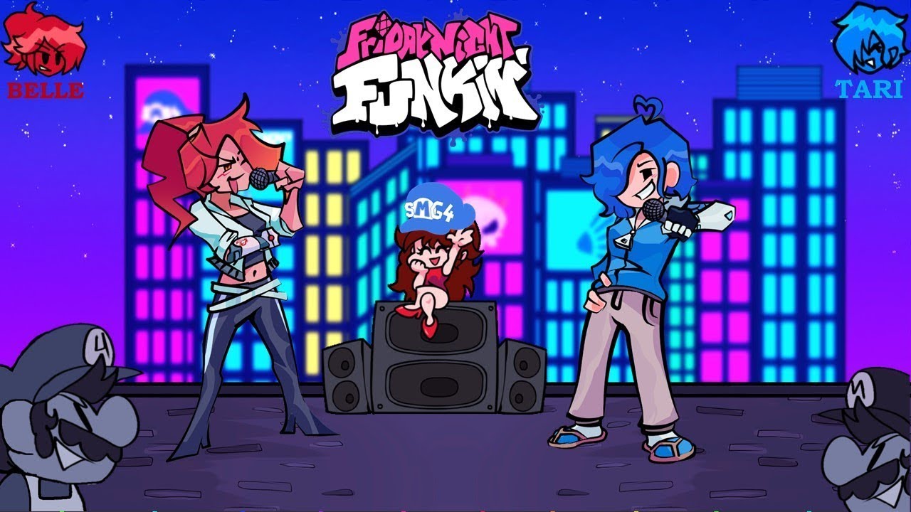 Friday Night Funkin' - Tari V.S. Belle SMG4 Meta Runner Mod - YouTube