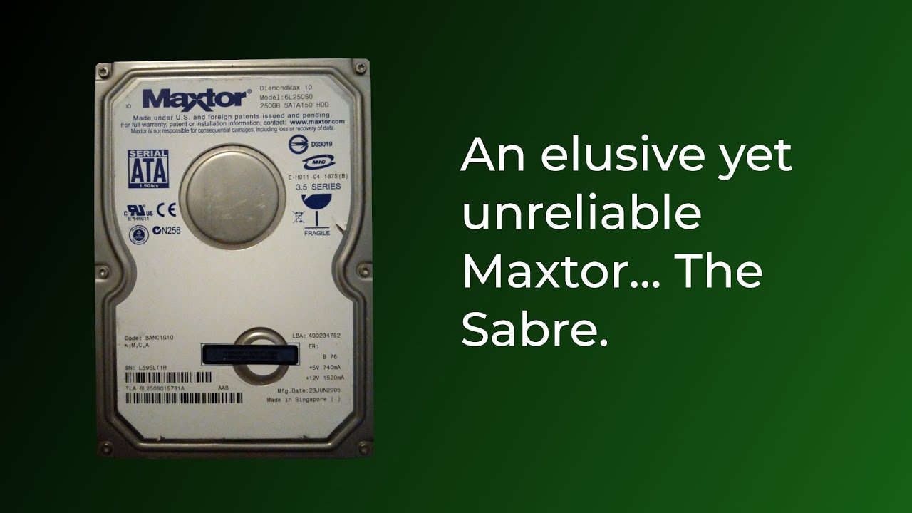 Hard Drive Sounds: Maxtor DiamondMax 10 6L250S0 - YouTube