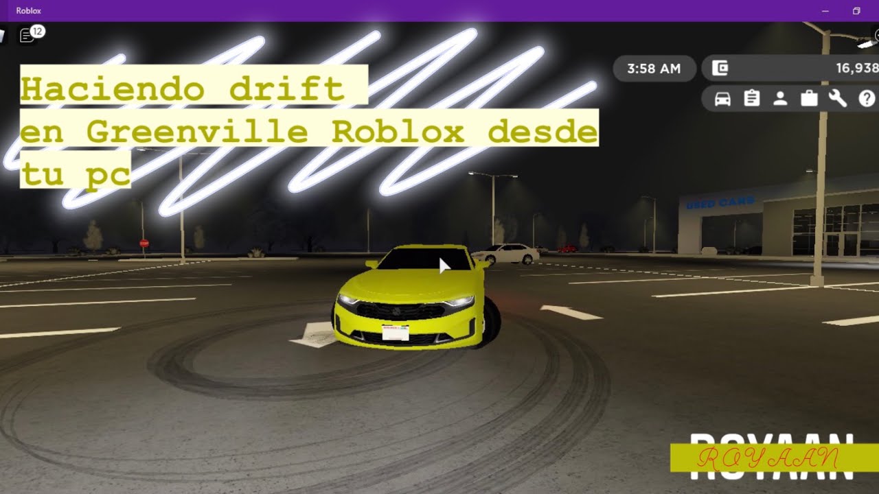 Aprende a hacer drift desde tu pc en Greenville Roblox (tutorial en español)( Royaan Gameplays ...