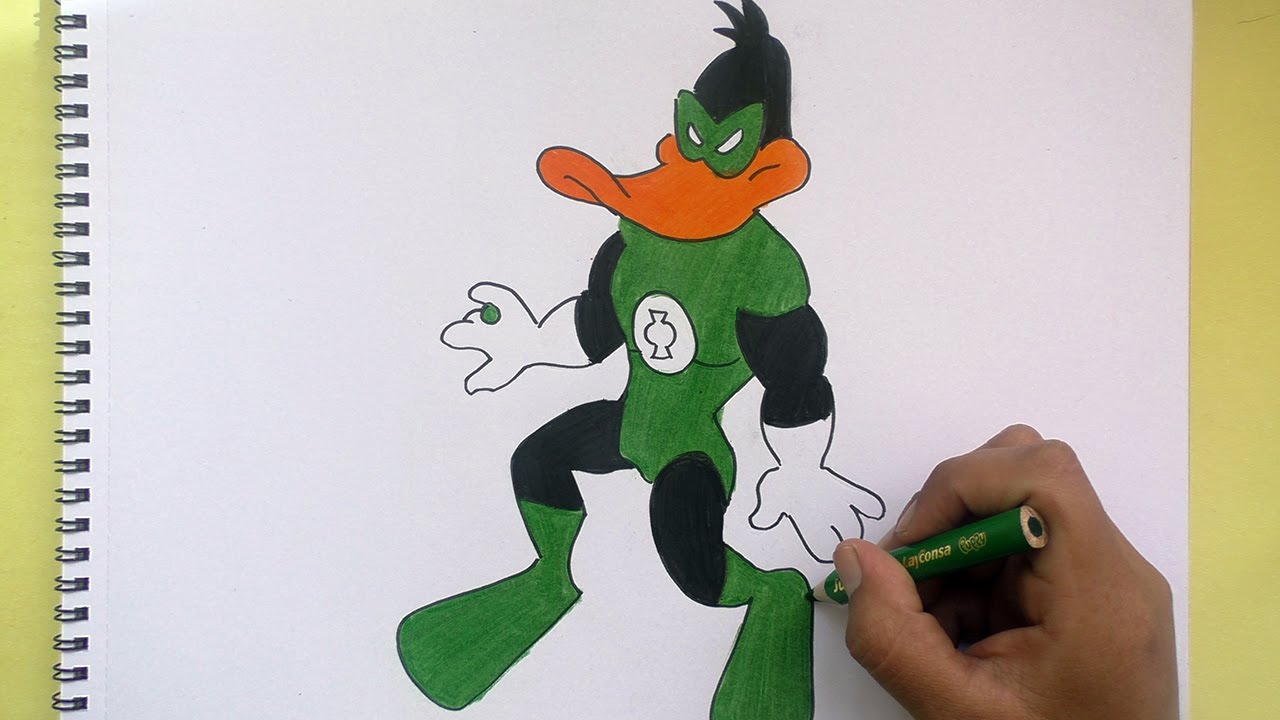 Dibujando y pintando a Duck Dodgers Jr. (Looney Tunes) - Drawing and ...