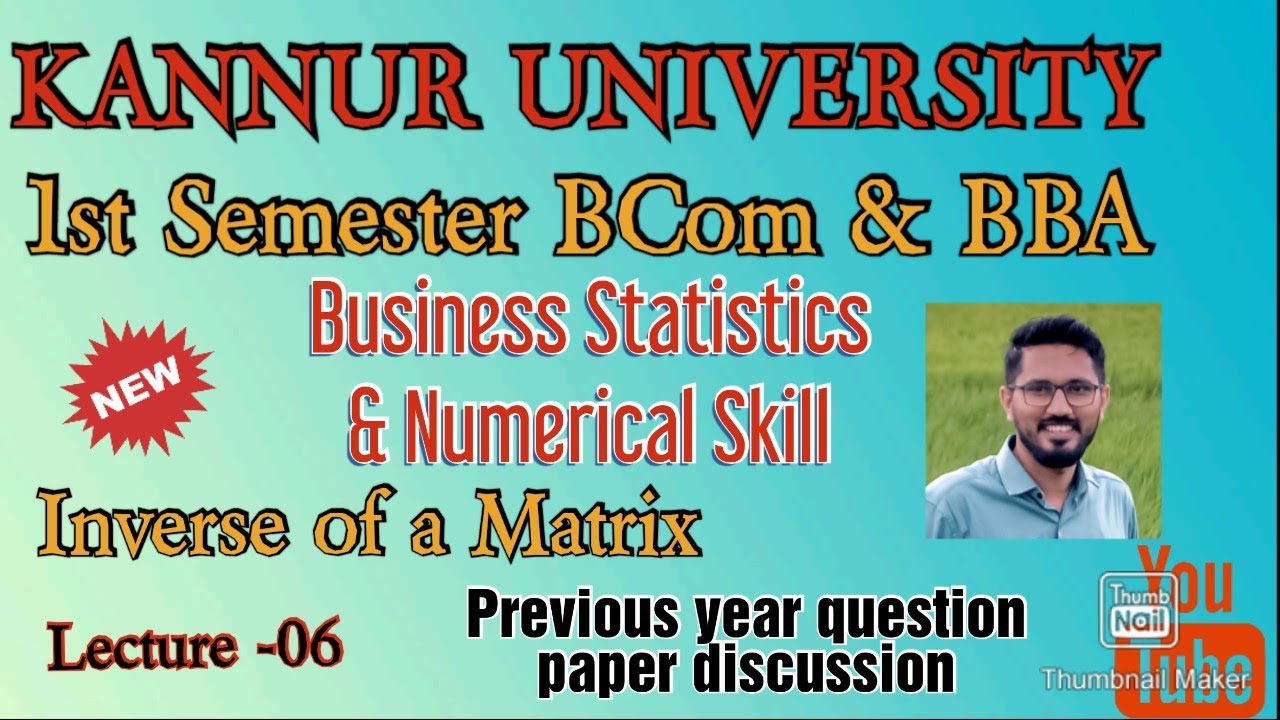 1st Semester BCom/BBA|System of linear equations|Matrix inverse method ...