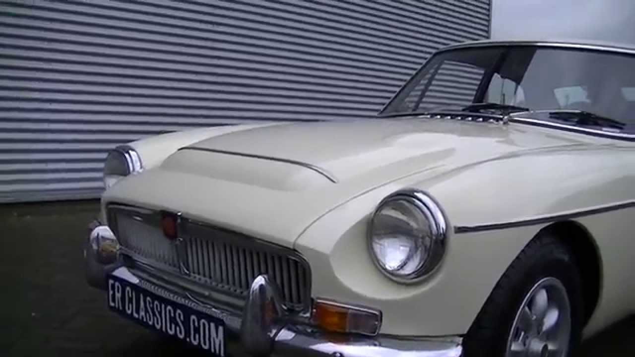 MG MGC GT Coupe 1969 3.0 ltr 6 cyl old english white -VIDEO- www ...