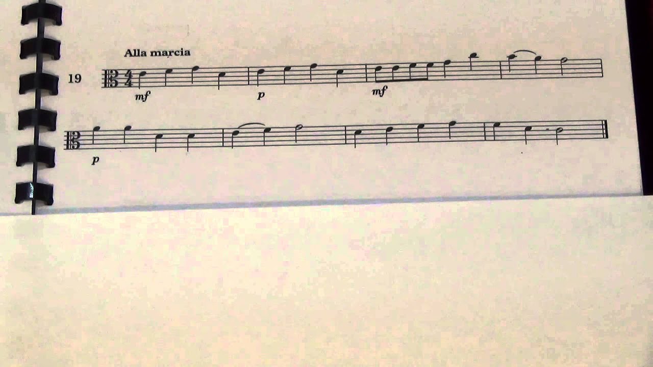 Viola Grade 2 Sight Reading No 19 Alla marcia - YouTube