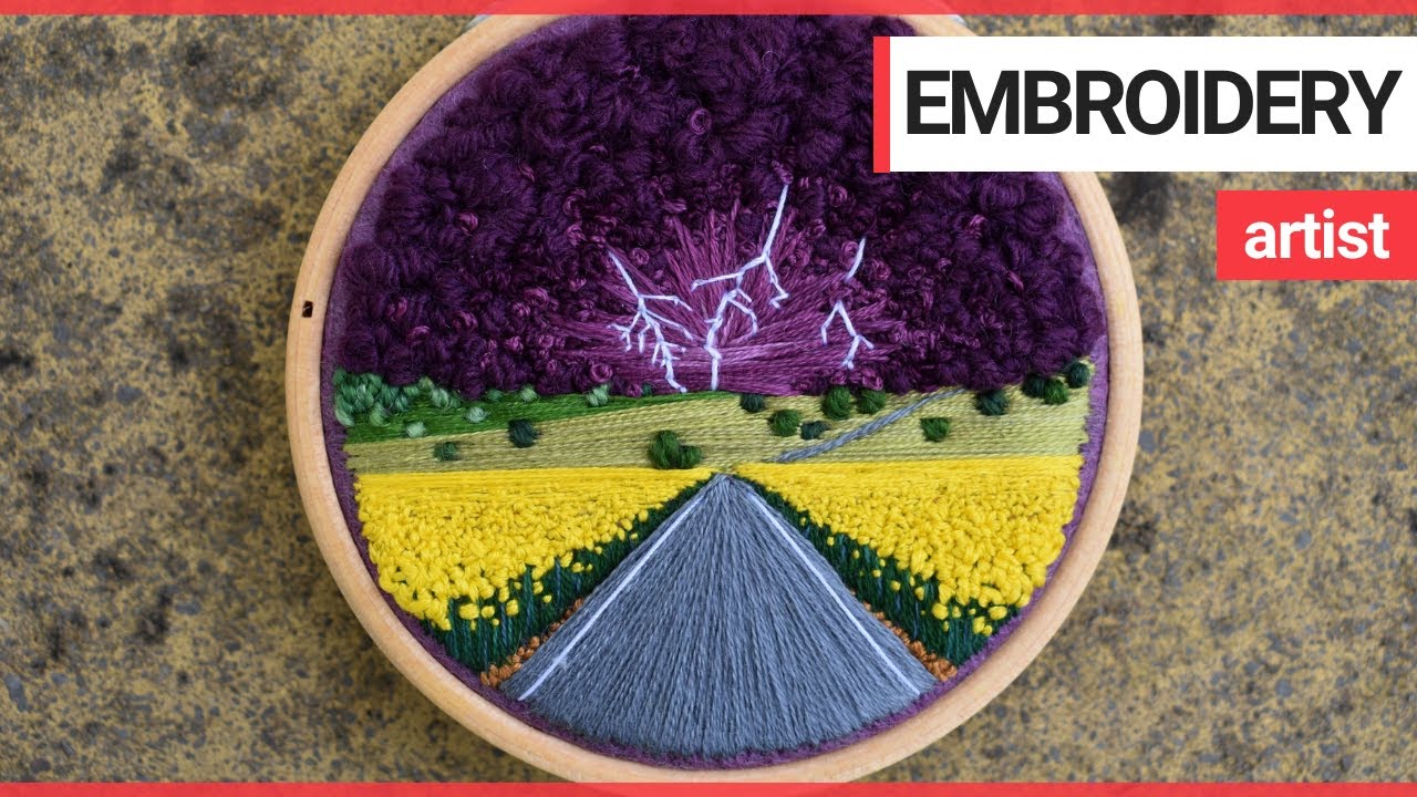 Artist creates stunning images of the countryside using embroidery ...