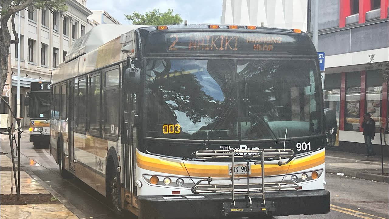 Honolulu Bus #901 Route 2 - YouTube