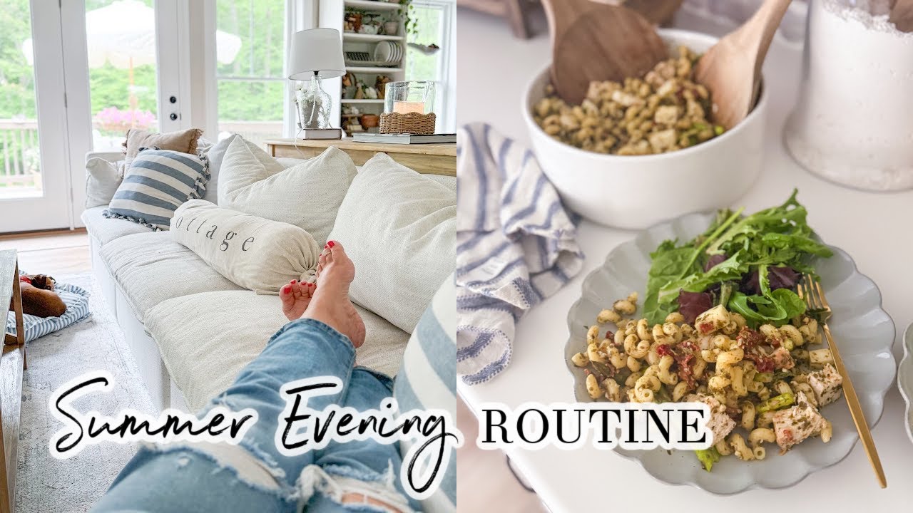 SUMMER EVENING ROUTINE // RELAXING NIGHT IN AND SELF CARE ROUTINE ...