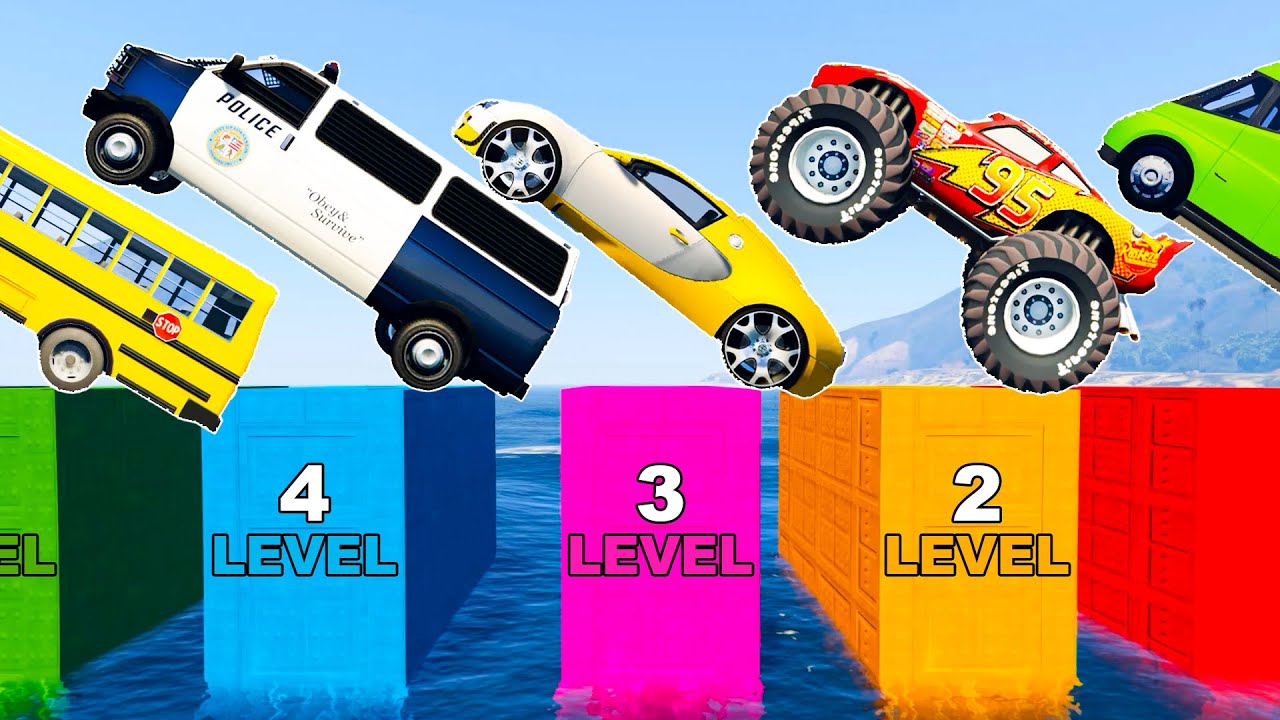 Cars vs Massive Potholes #2 - GTA 5 Challenge - YouTube