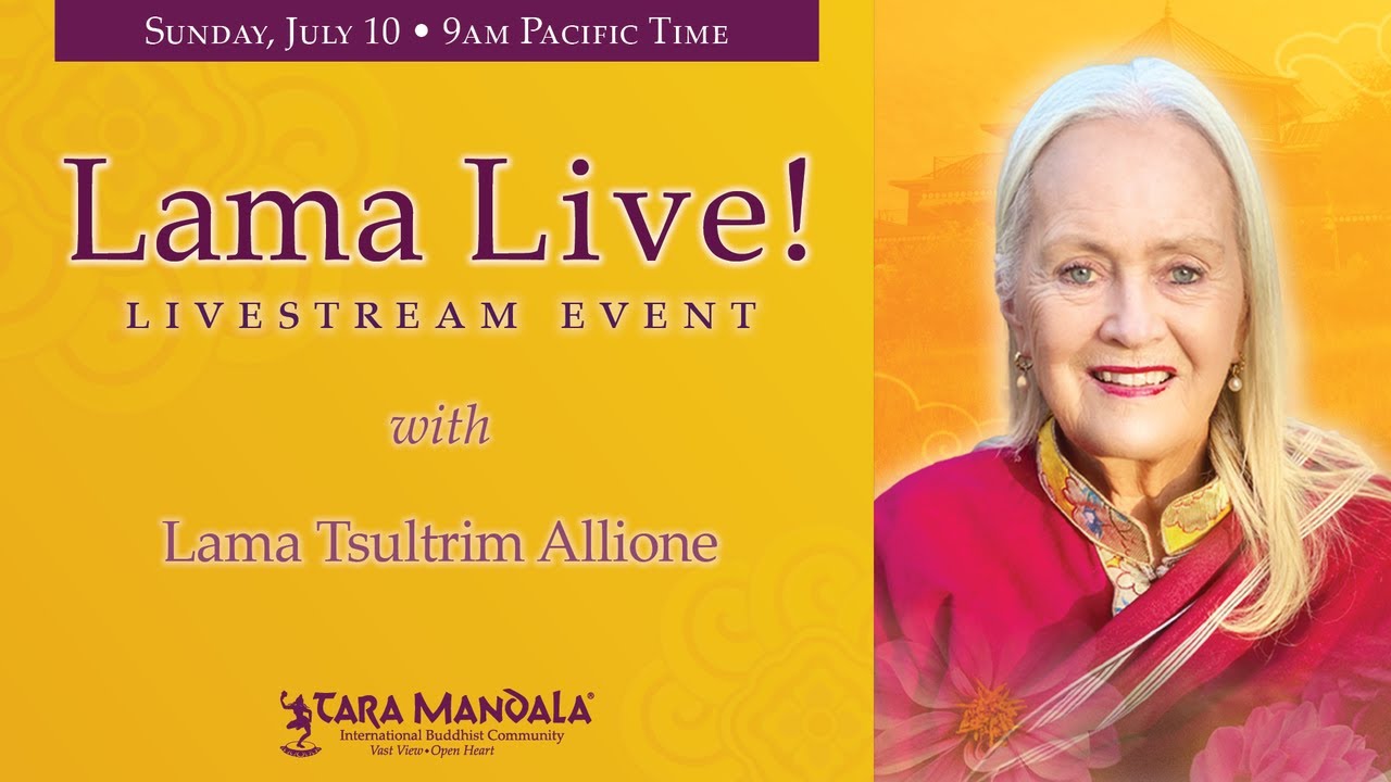 Lama Live! July 10, 2022 with Lama Tsultrim Allione - YouTube