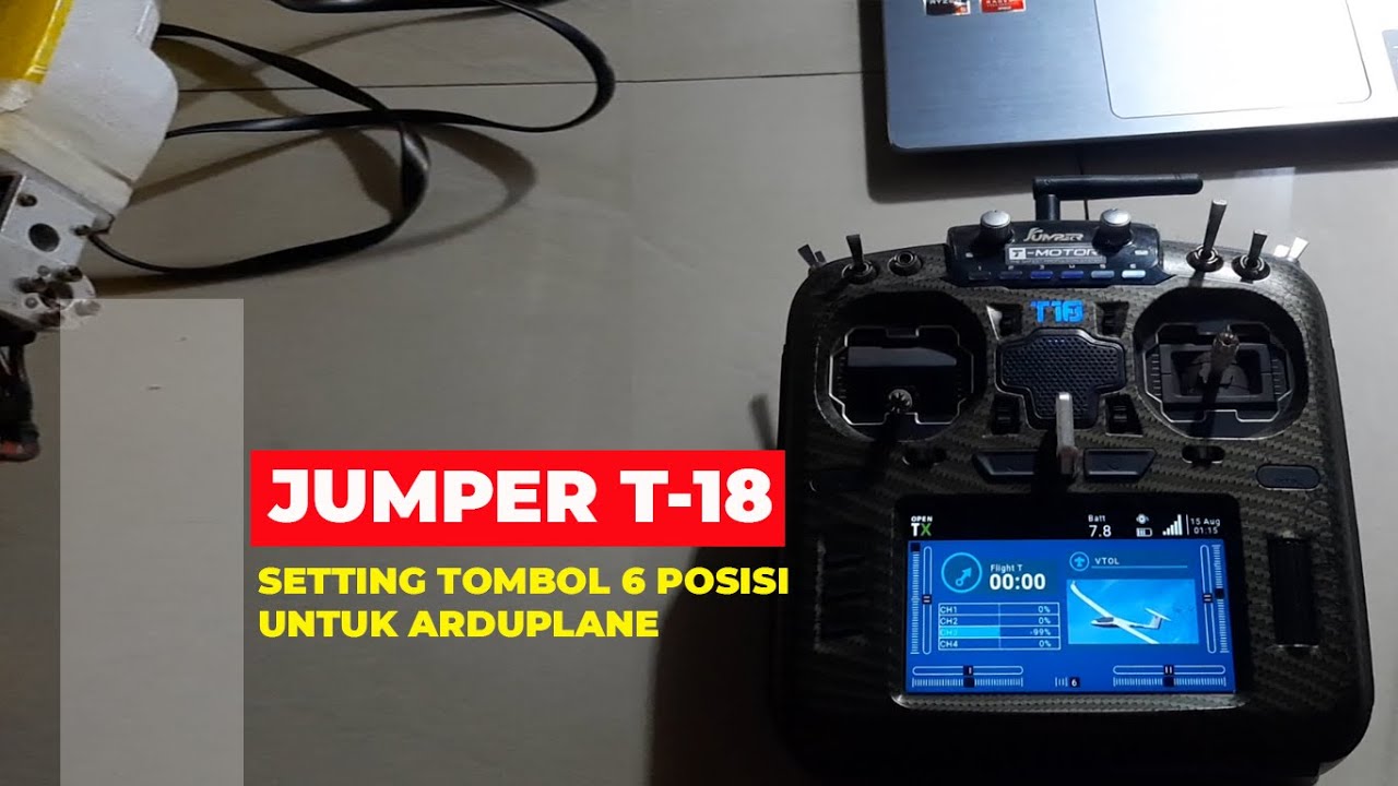 20210815 Setting tombol 6 posisi Jumper T-18 untuk Flight Mode Arduplane Ardupilot - YouTube