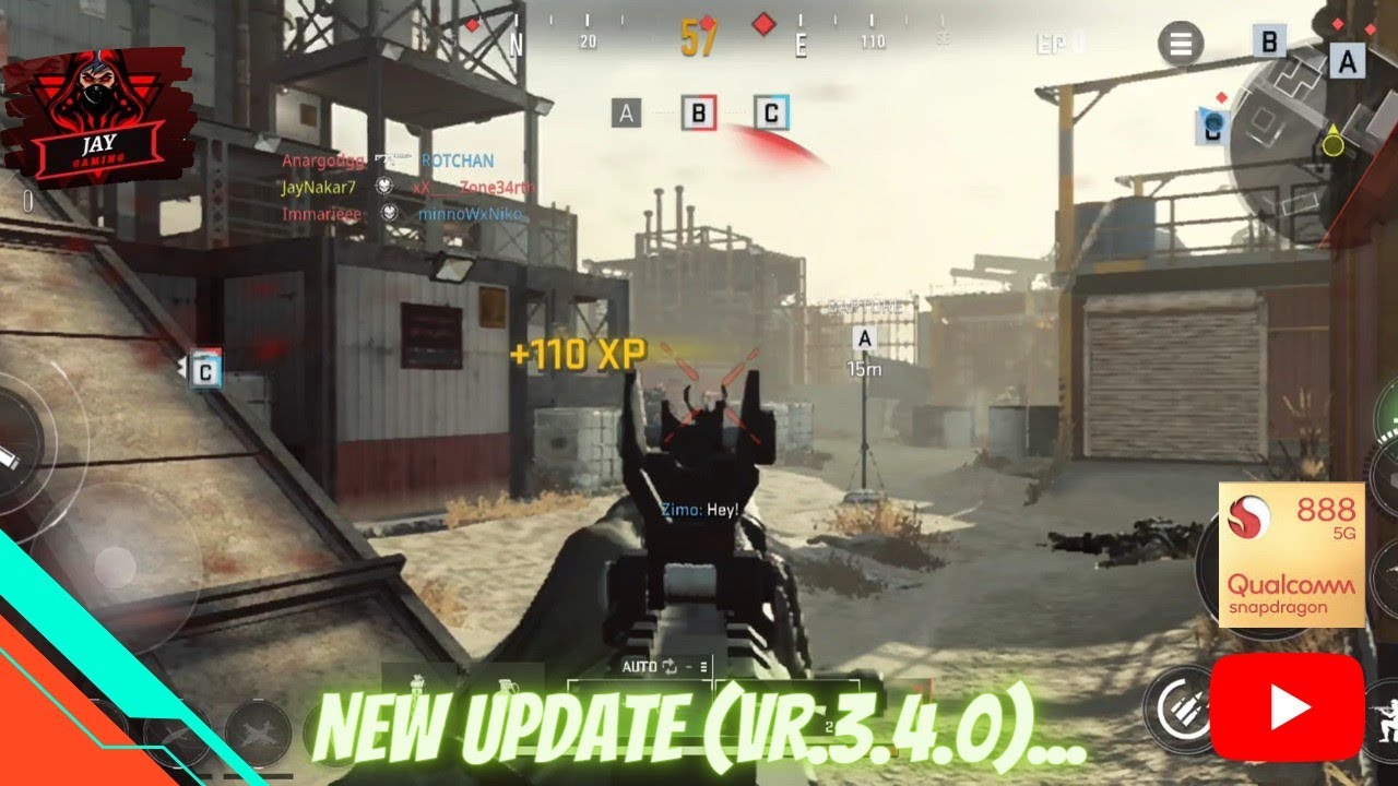 WARZONE MOBILE- New Update (Vr.3.4.0) RUST Map || SD 888 Processor ...