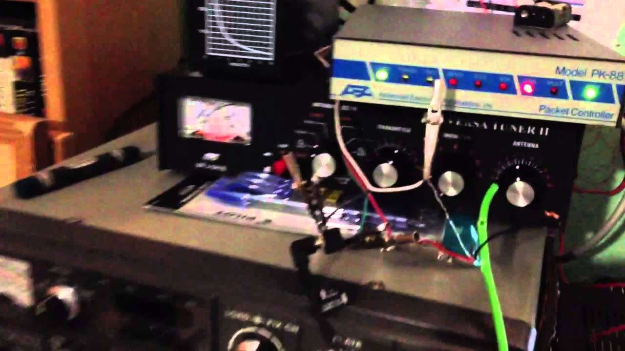 My initial packet radio station - YouTube