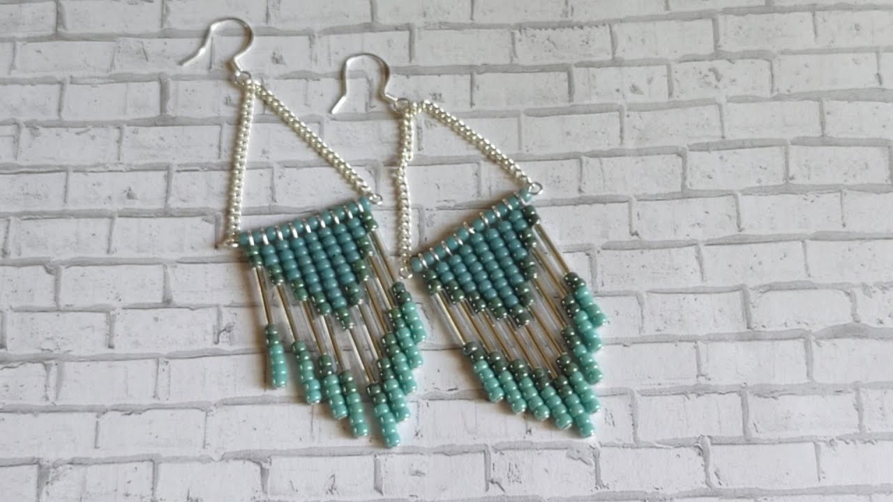 Seed Bead Fringe Earrings Tutorial - YouTube