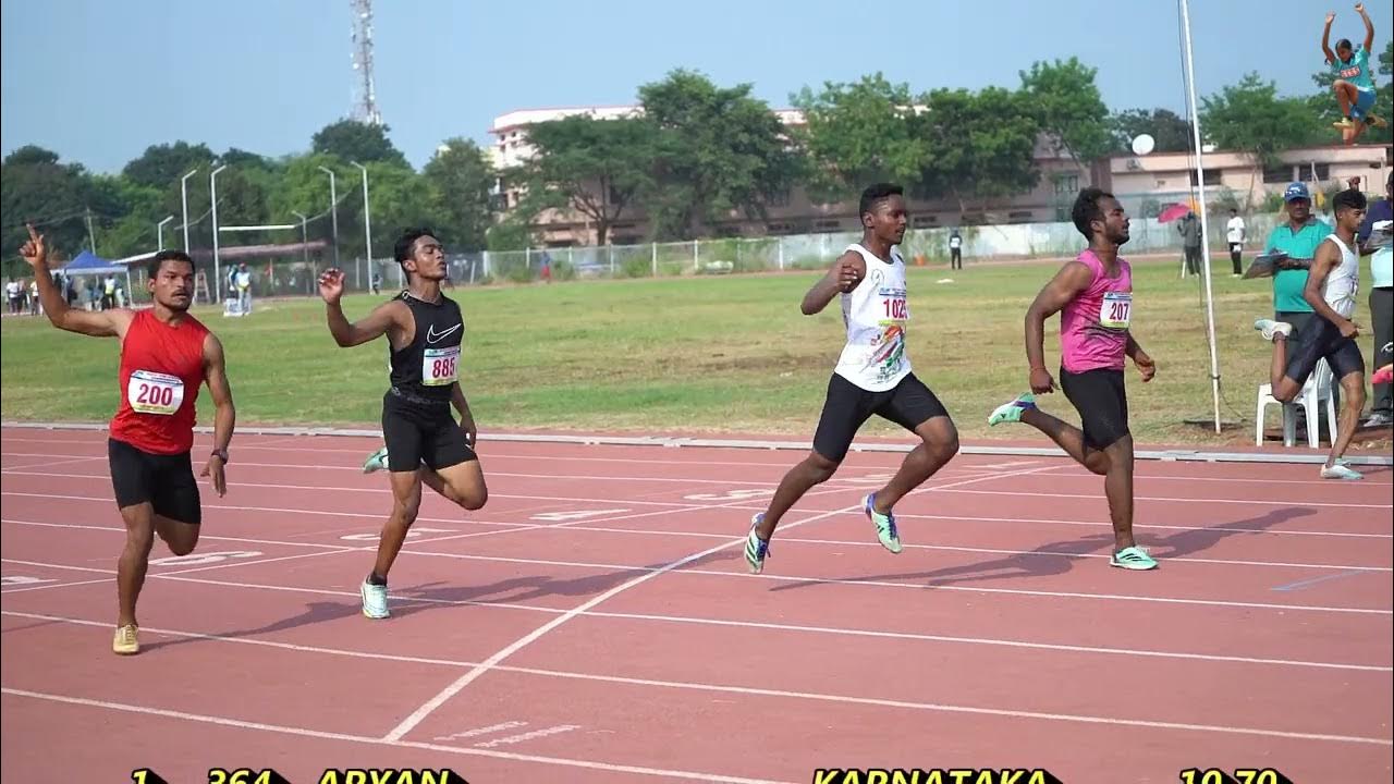 100m Men U20 Aryan of Karnataka wins the race 10.70Sec. - YouTube