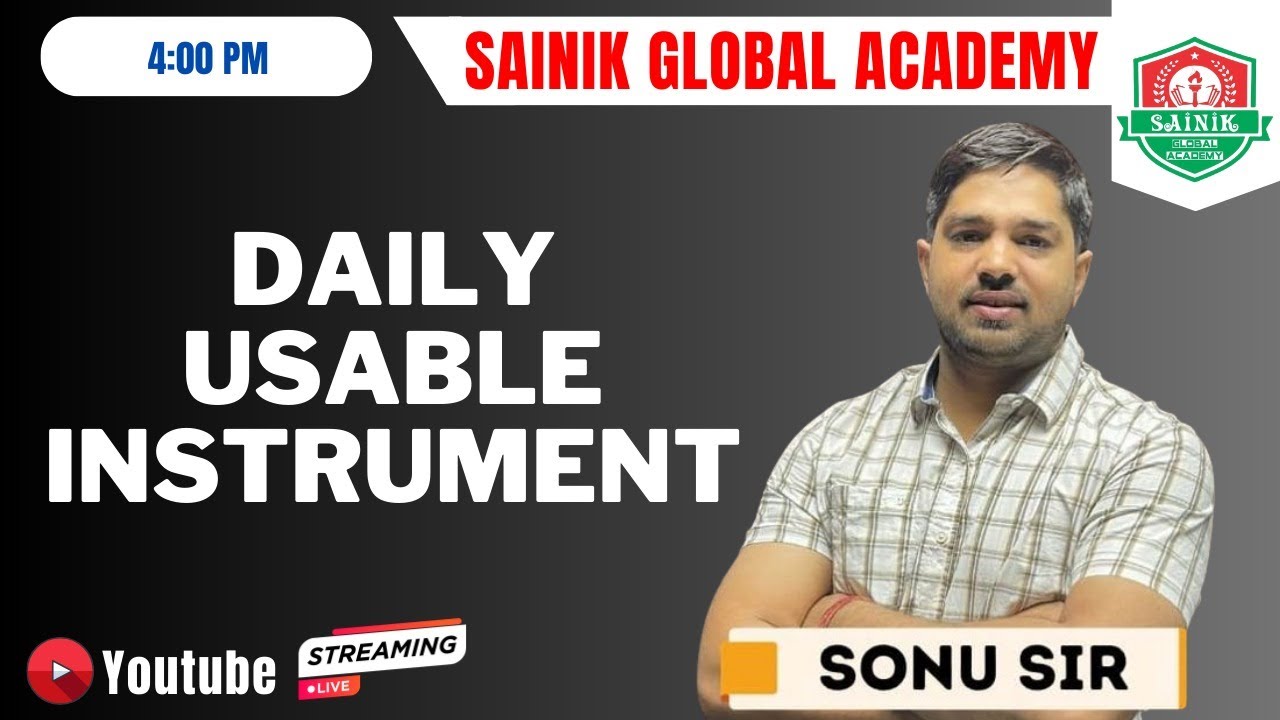 Daily usable instrument | Sainik global academy | #onlinecoaching # ...
