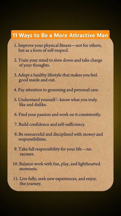 11 Ways to Be a More Attractive Man - YouTube
