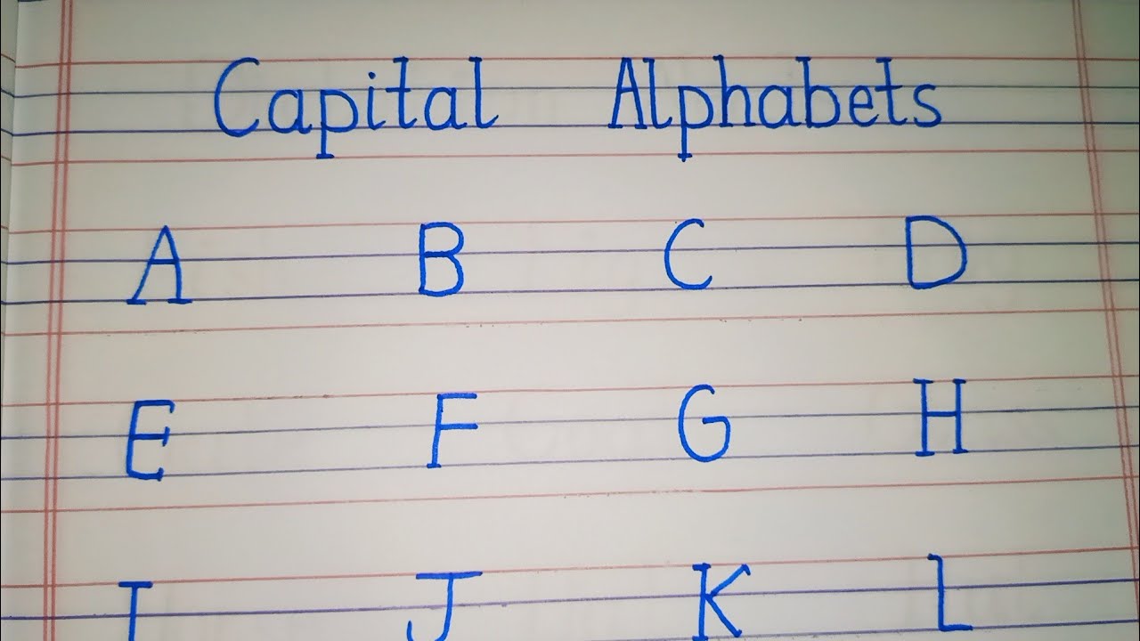 How To Write Capital Letters || How To Improve Your Handwriting ...