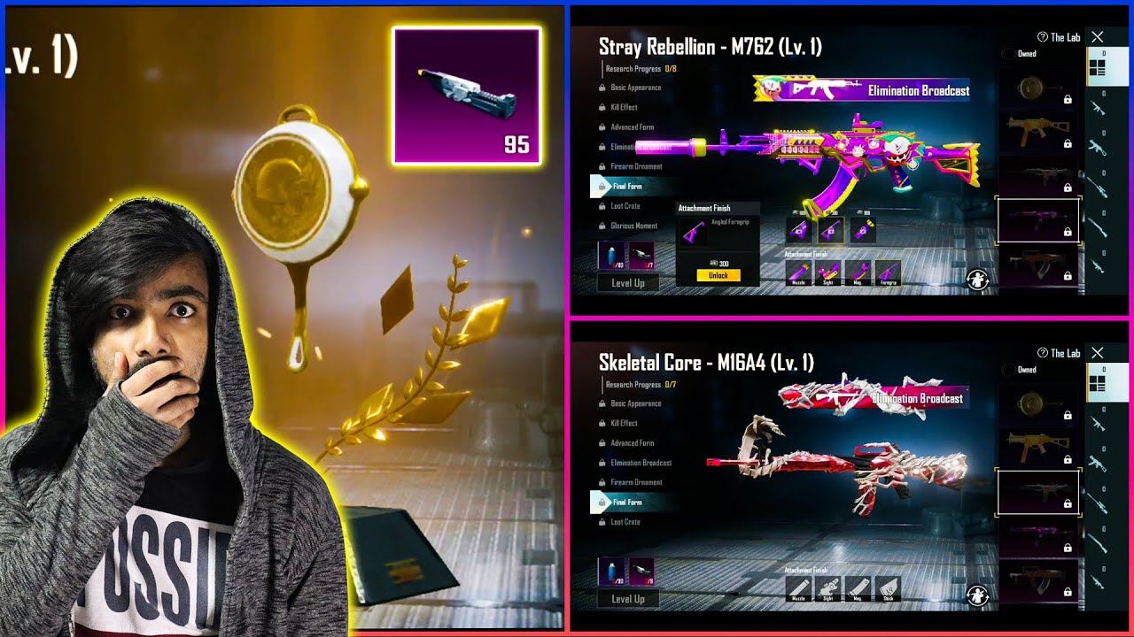 😱 COLLECTING MATERIALS FOR NEW LEVEL 8 MYTHIC GUN SKINS M762 & M16A4 ...