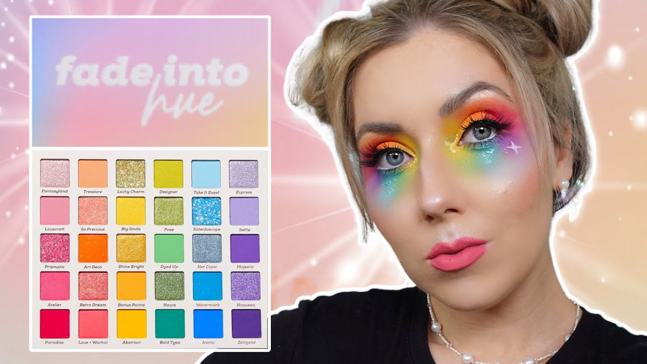 COLOURPOP FADE INTO HUE PALETTE 🌈 TUTORIAL, REVIEW + SWATCHES - YouTube