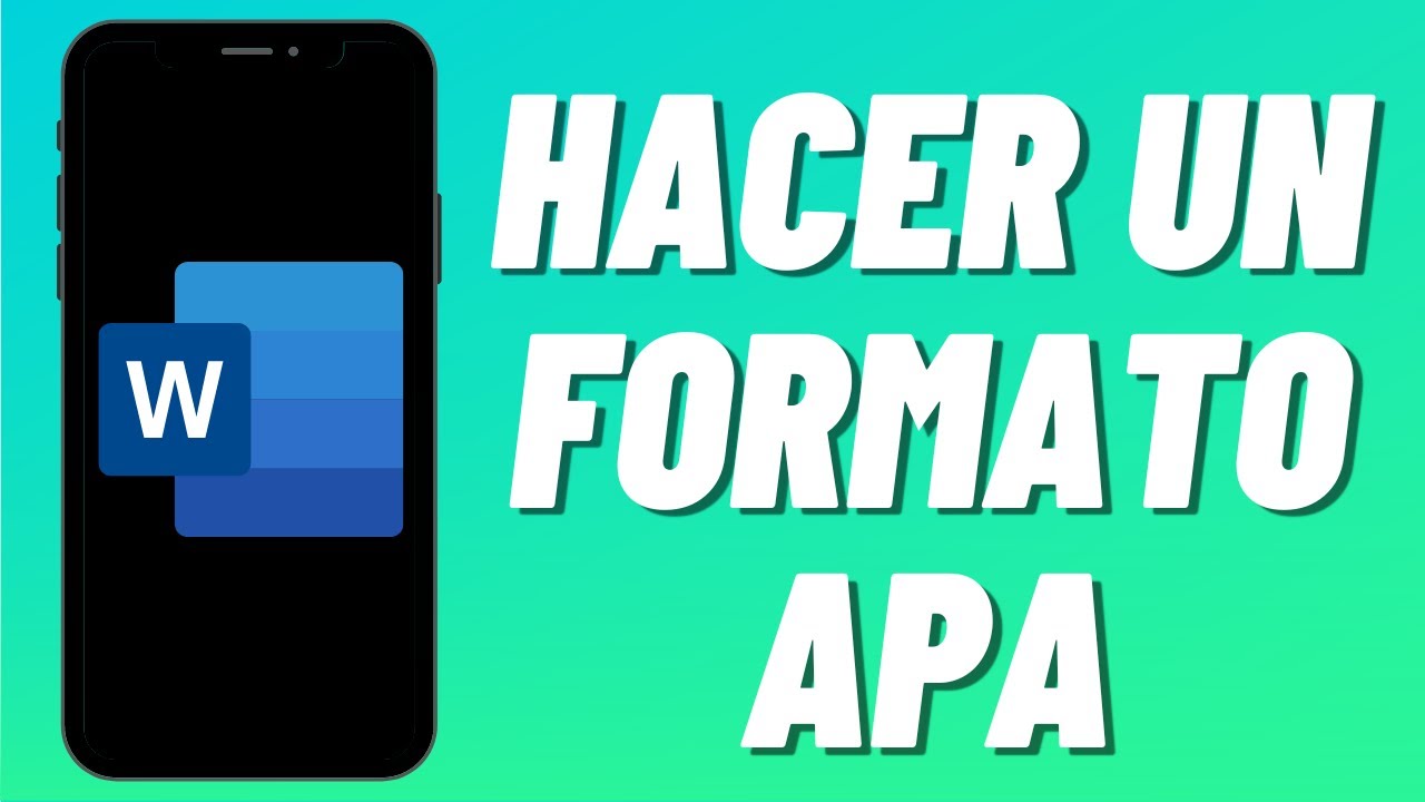Cómo hacer un formato apa en Word - YouTube