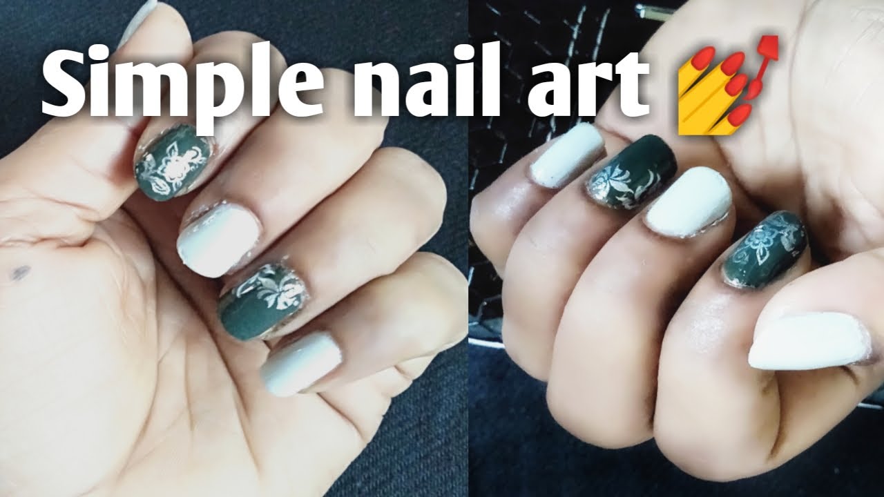 Simple nail art |stamping simple nail art |It's Dimple - YouTube