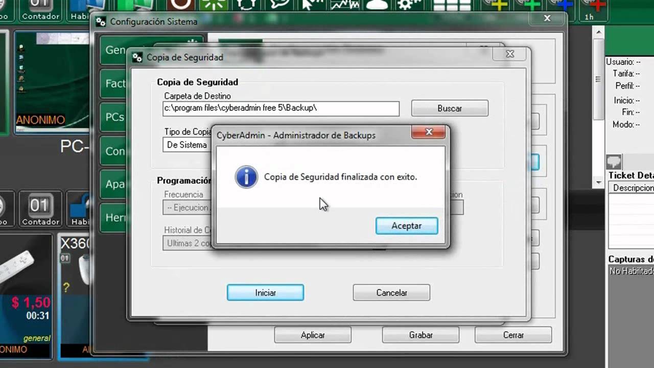 Como realizar y restaurar backup desde CyberAdmin - CyberAdmin 5 - YouTube