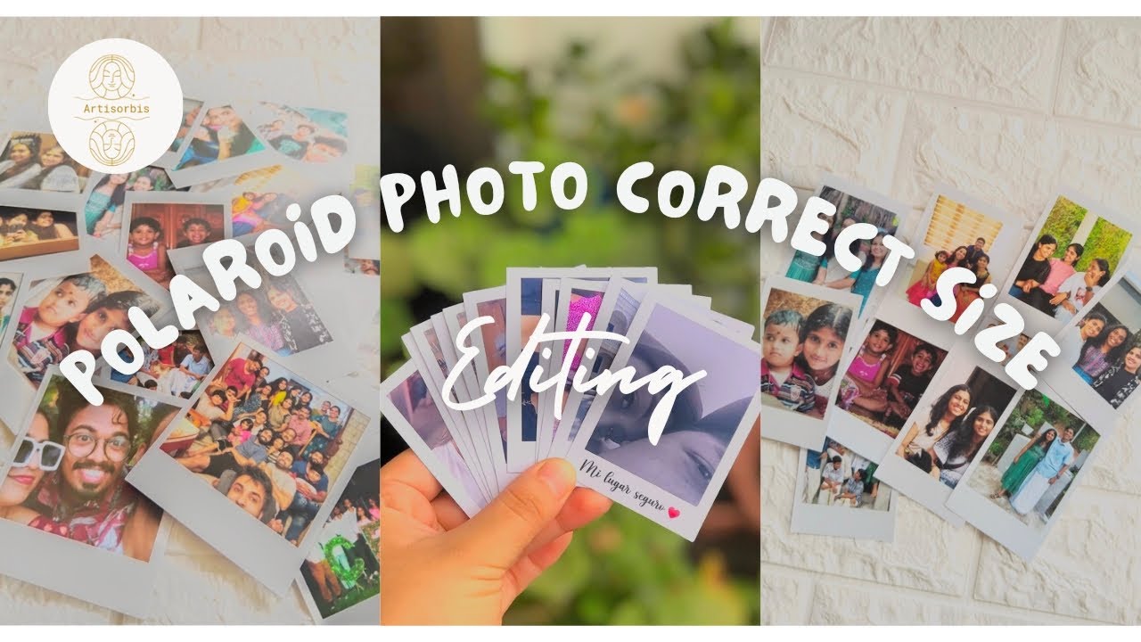Polaroid photo printing correct size /A3 sheet / Easy editing tutorial ...